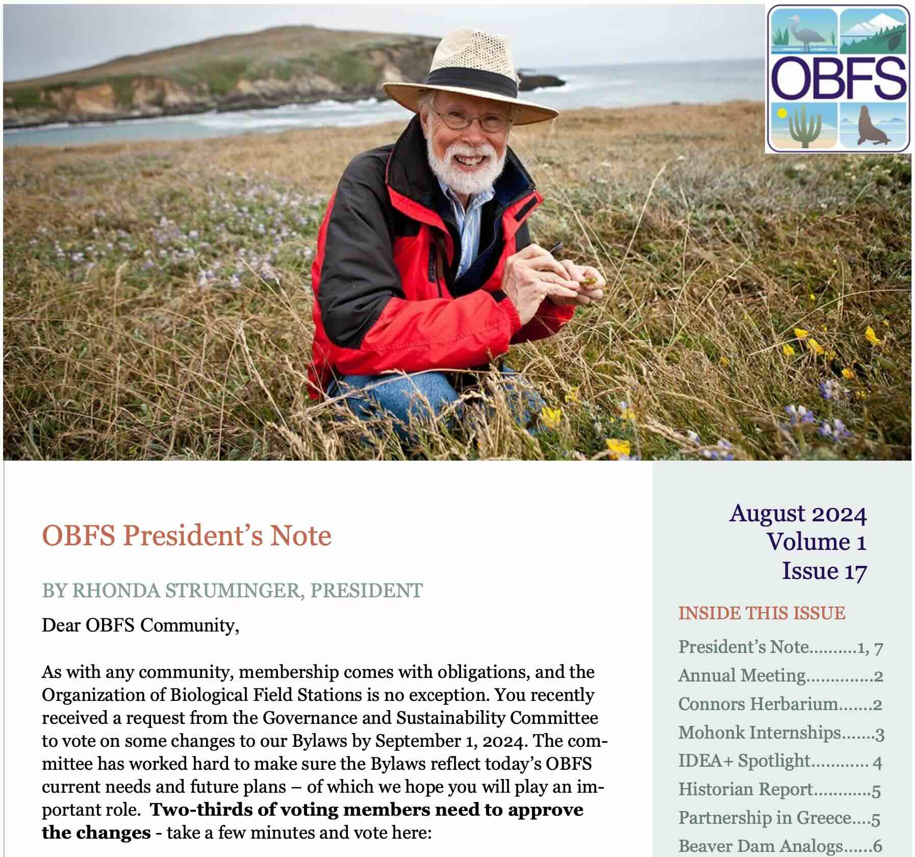 OBFS – Supporting Environmental Research, Education and Public Understanding